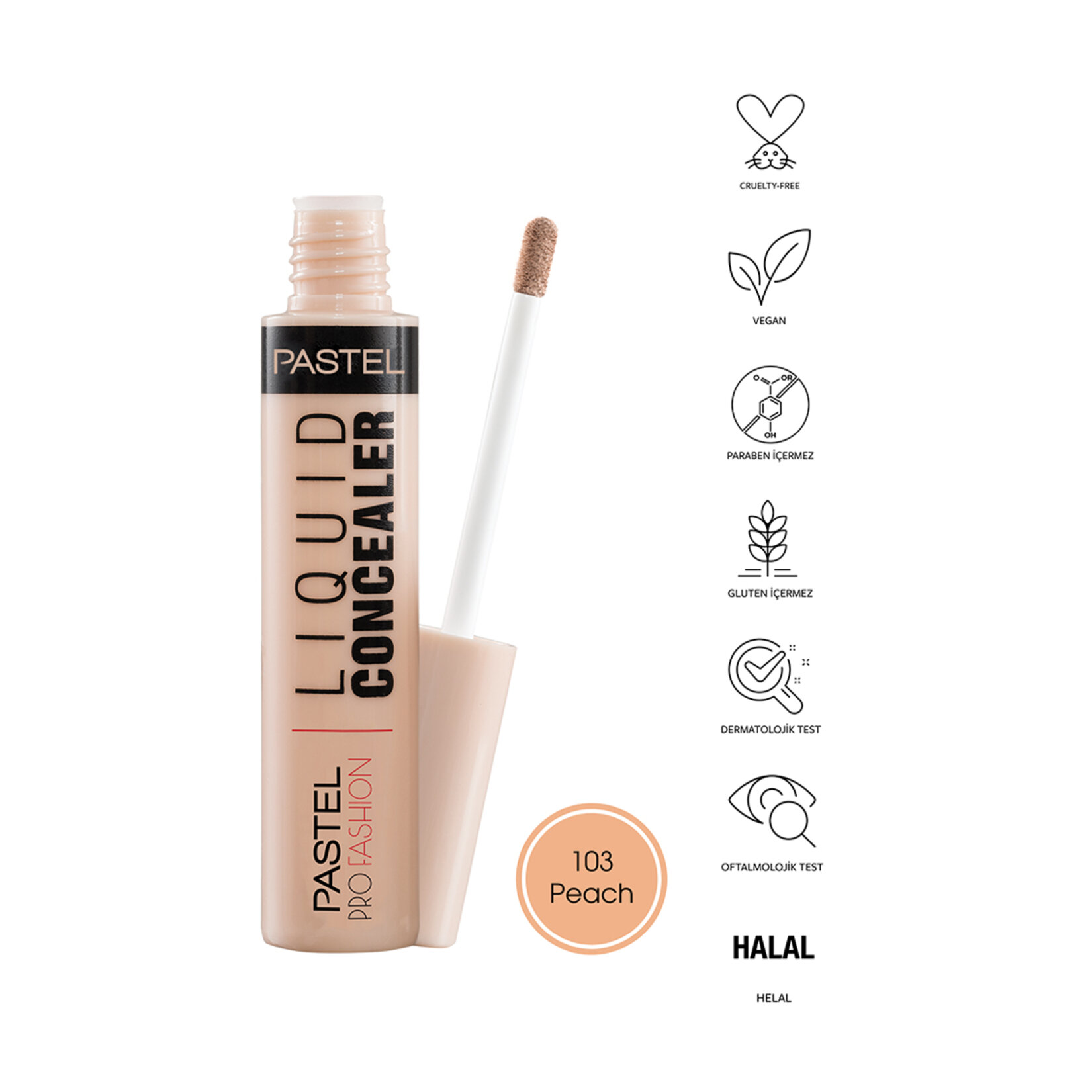 Pastel Liquid Concealer - Likit Hata Örtücü 103 Peach