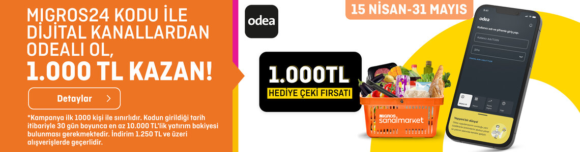 Migros Odeabank Müşteri Ol 10.000TL Yatırıma 1000TL Hediye Çeki Kazan ...