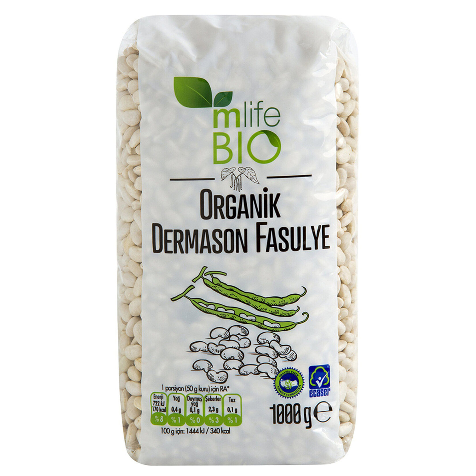 M Life Bio Organik Dermason Fasulye 1 Kg - Migros