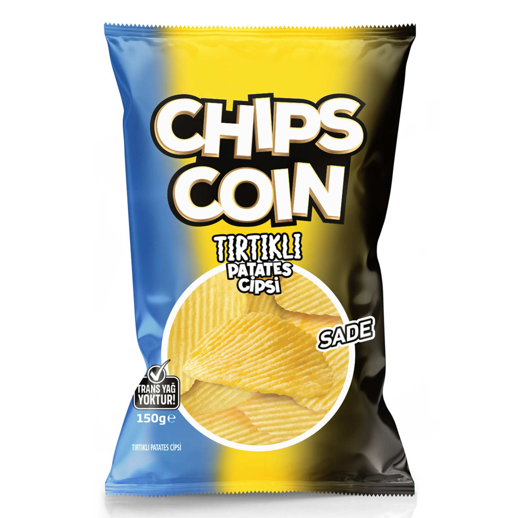 Chips Coin Tırtıklı Patates Cipsi Sade 150 G - Migros
