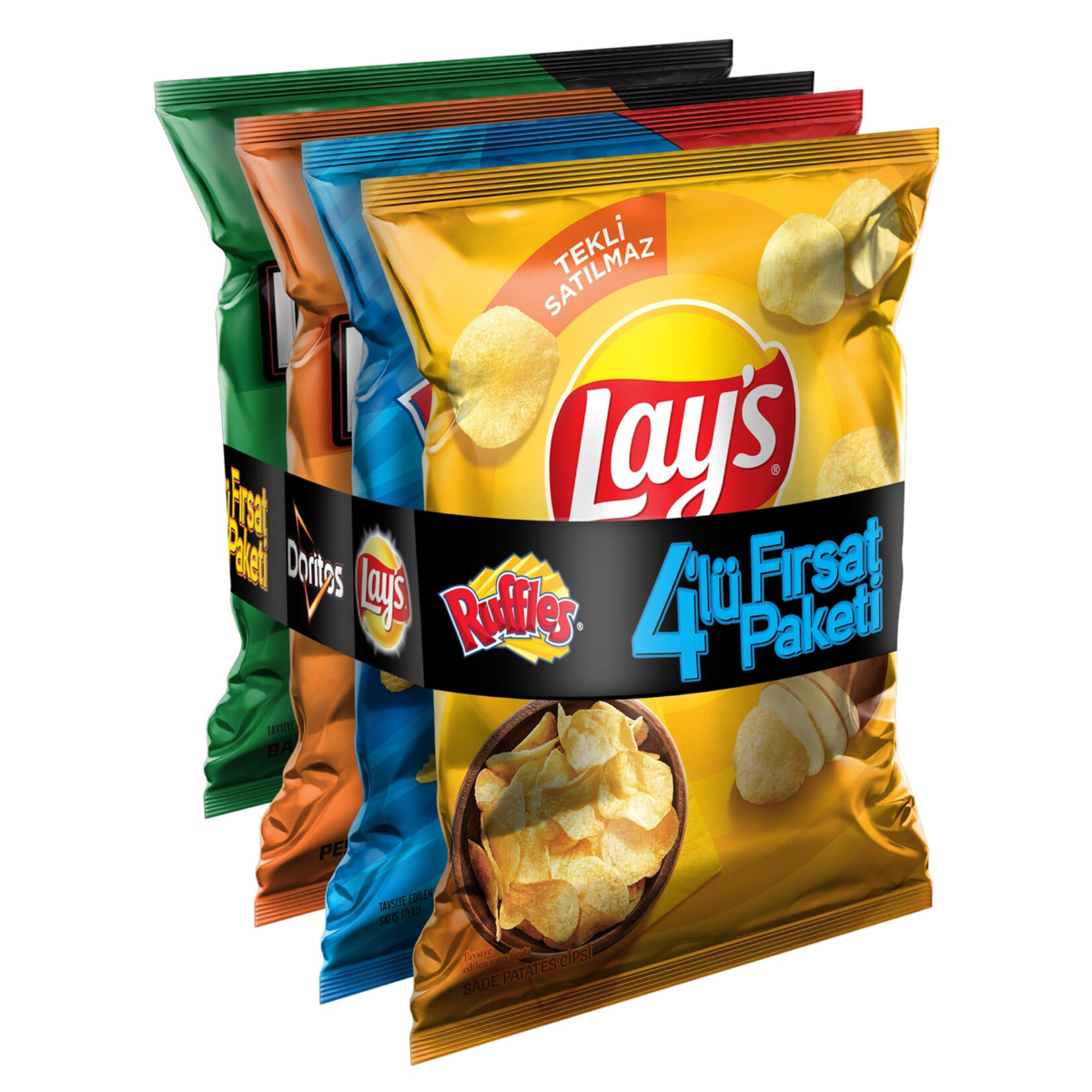 Lays Ruffles Doritos 4'lü Fırsat Paketi 80 G - Migros