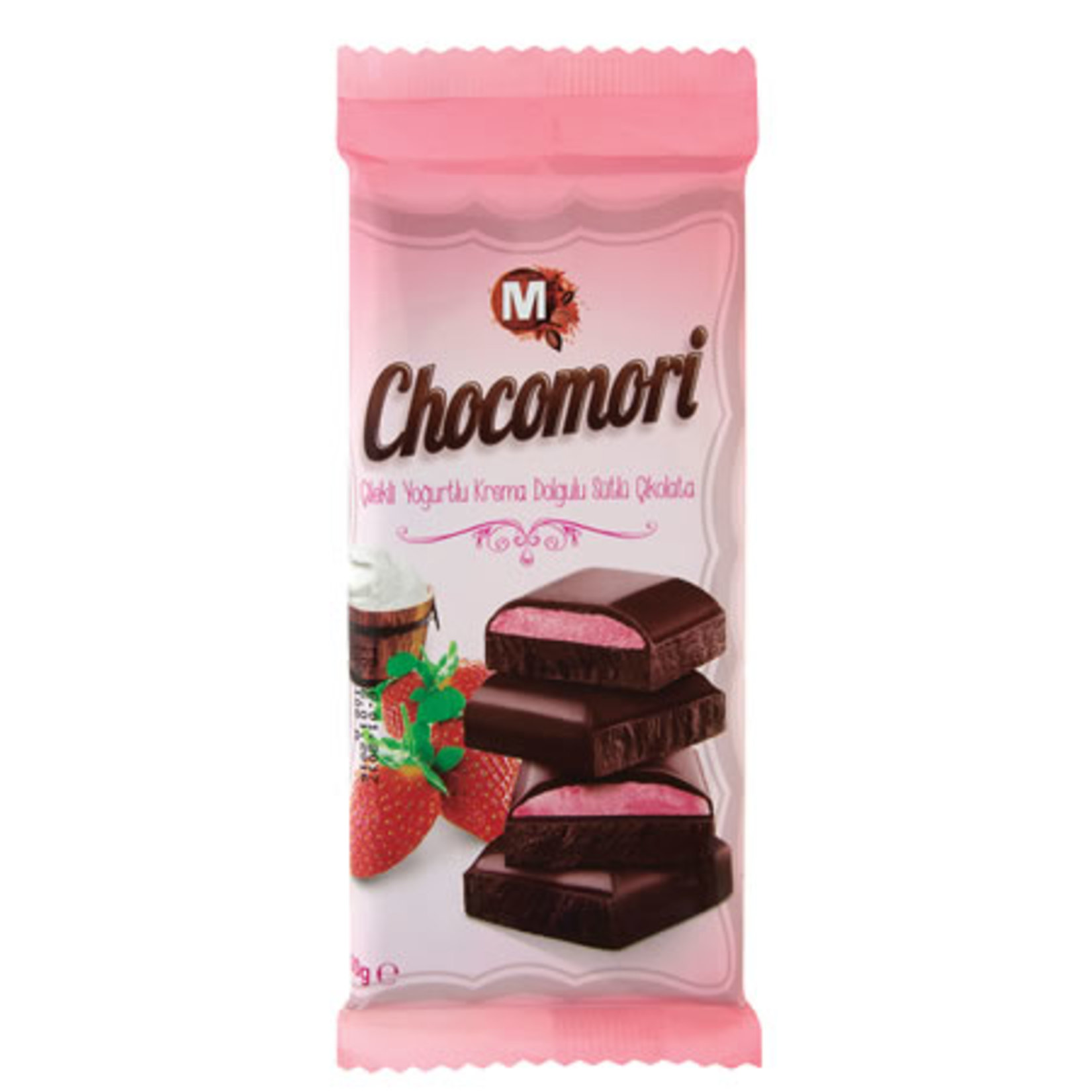 Migros Chocomori Çilek Yoğurt Dolgulu Çikolata 100 G - Migros