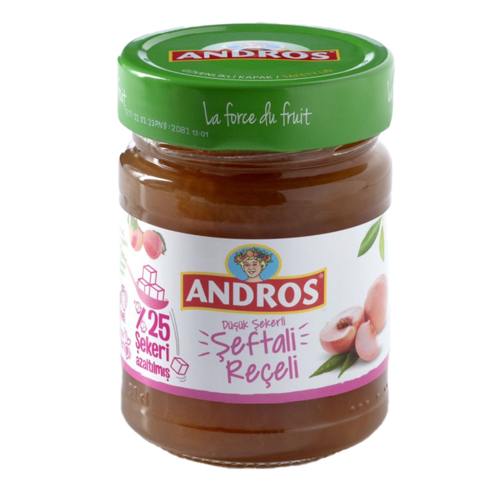 Andros %25 Şekeri Azaltılmış Şeftali Reçeli 310G - Migros