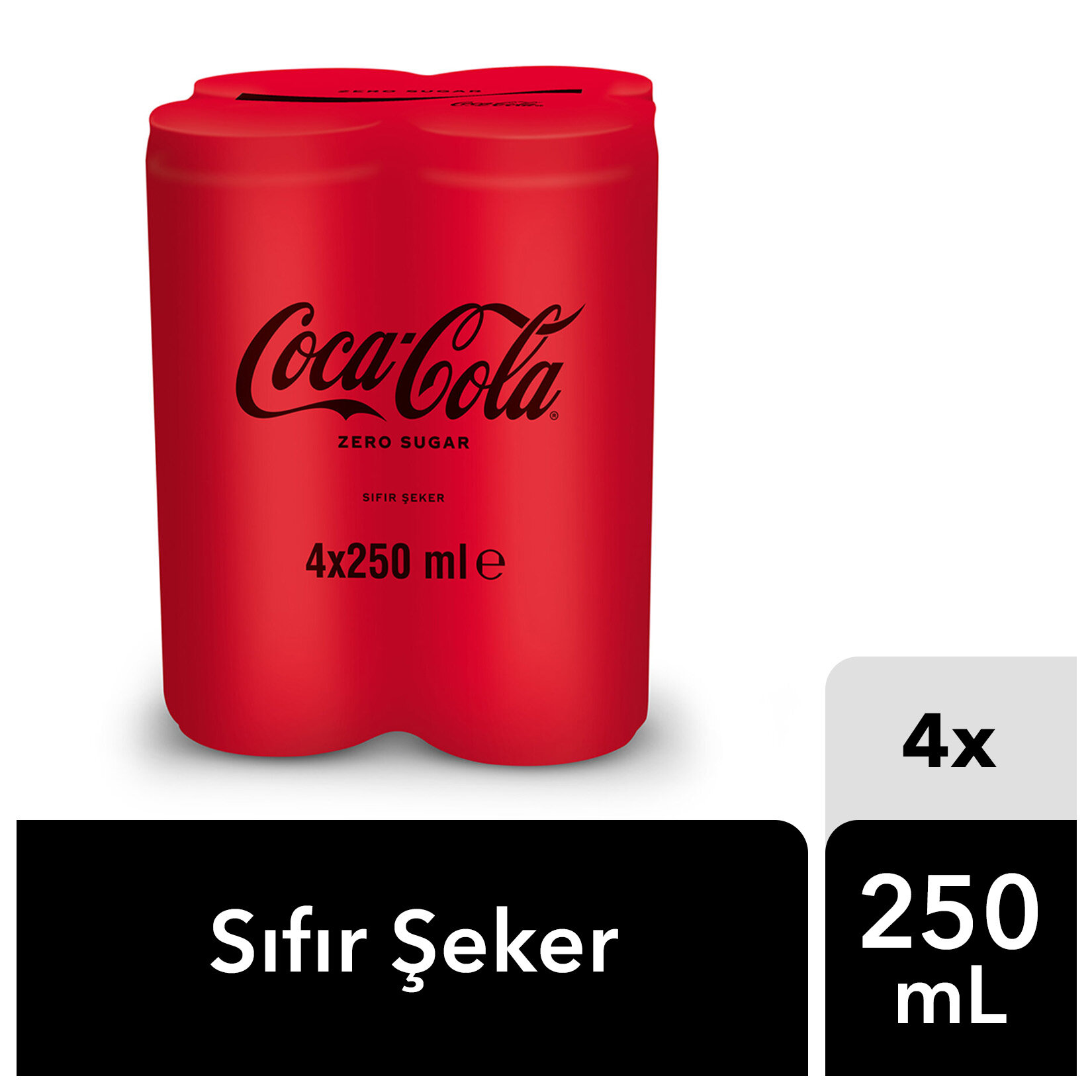 Coca-Cola Zero Sugar Kutu 4x250 ML - Migros