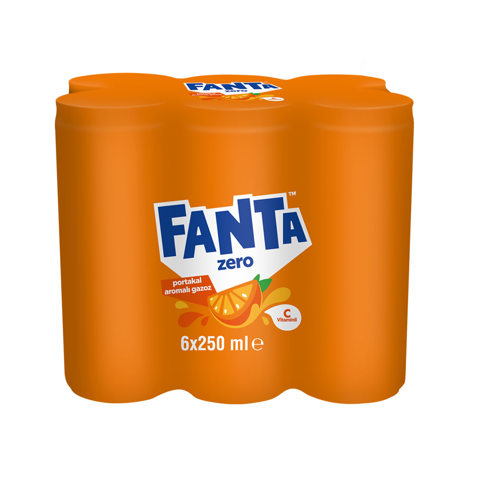 Fanta Zero Portakal Aromalı Gazoz 6x250 Ml - Migros