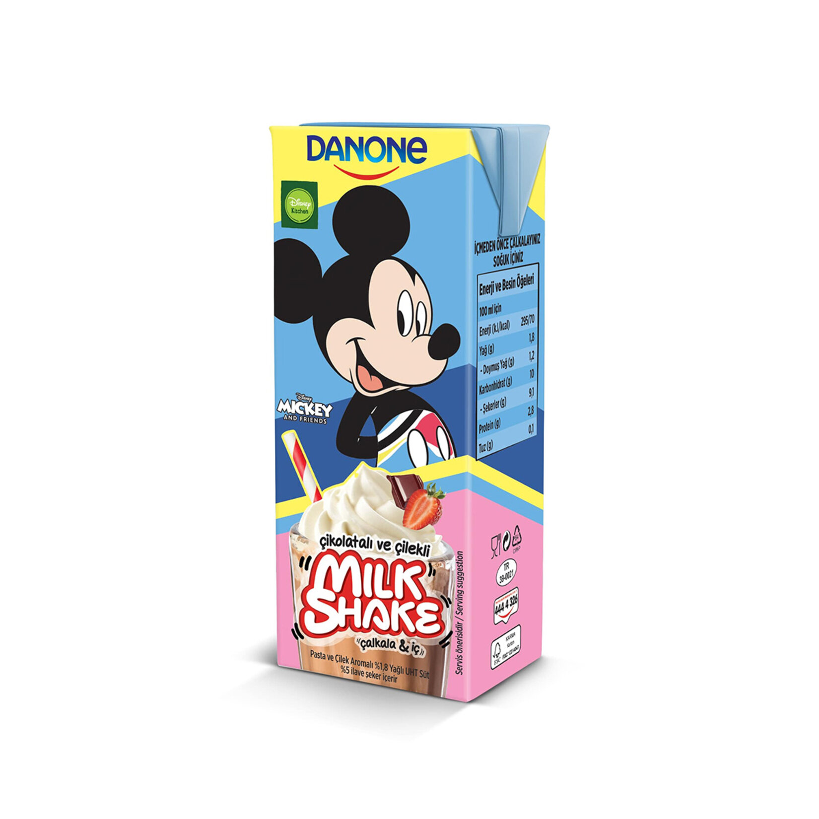 Danone Çikolatalı Çilekli Milkshake 180 Ml - Migros