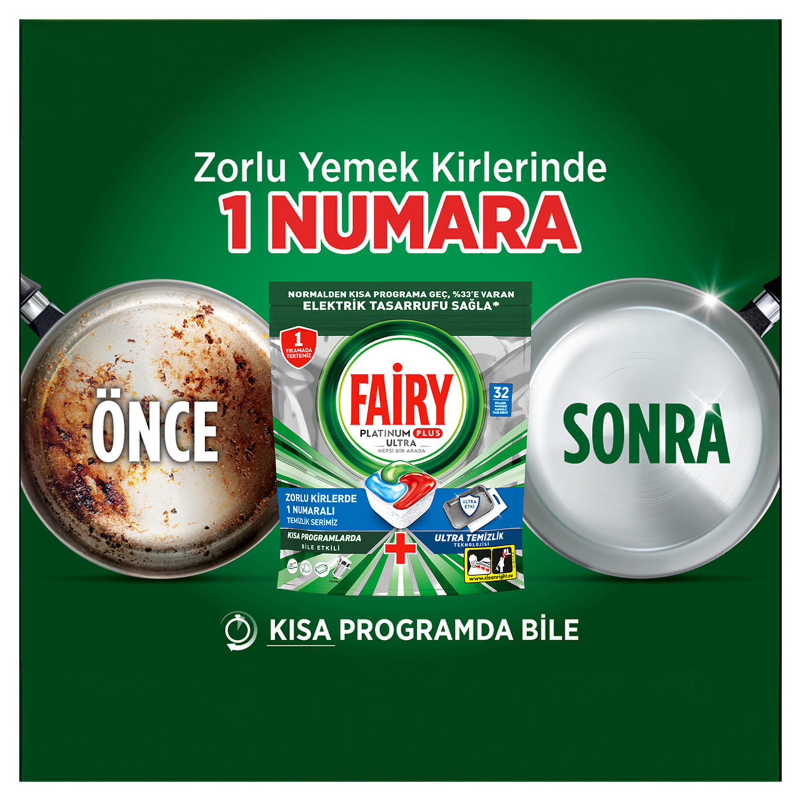 Fairy Platinum Plus Ultra Tablet 32'li 496 G - Migros