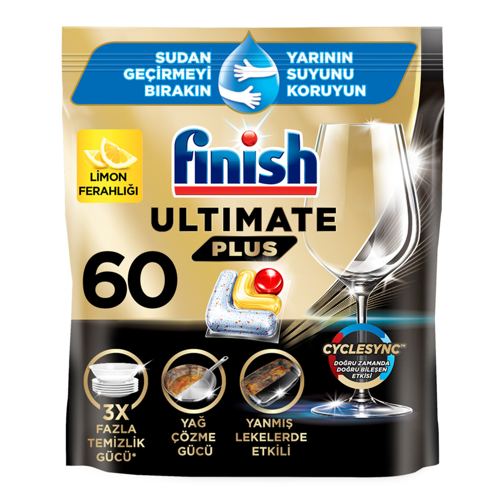 Finish Ultimate Plus Limon 60 Tablet - Migros