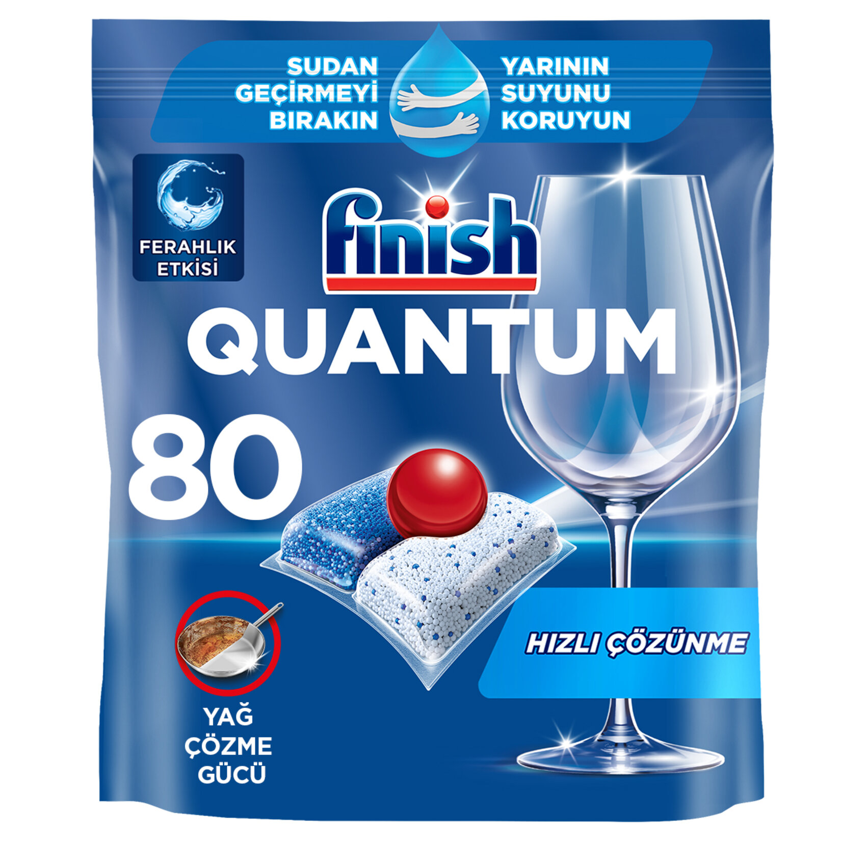 Finish Quantum 80 Kapsül Bulaşık Makinesi Deterjanı Tableti - Migros