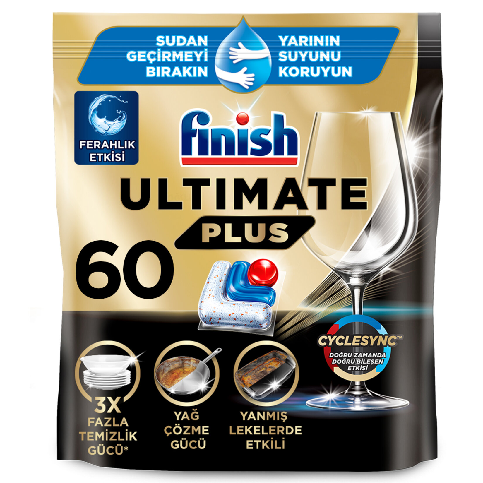 Finish Ultimate Plus Hepsi 1 Arada 60 Tablet 732G - Migros