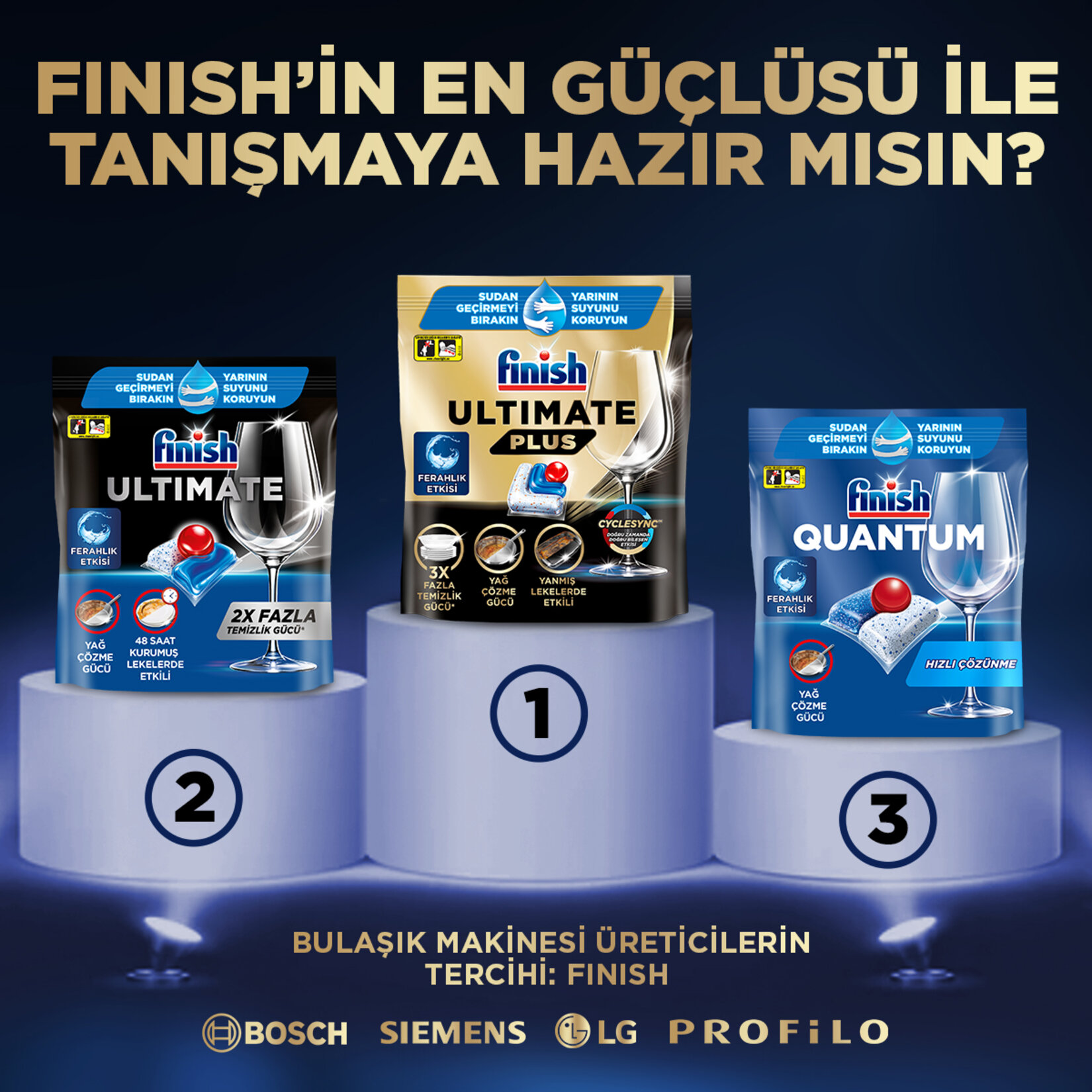 Finish Ultimate Plus Hepsi 1 Arada 60 Tablet 732G - Migros