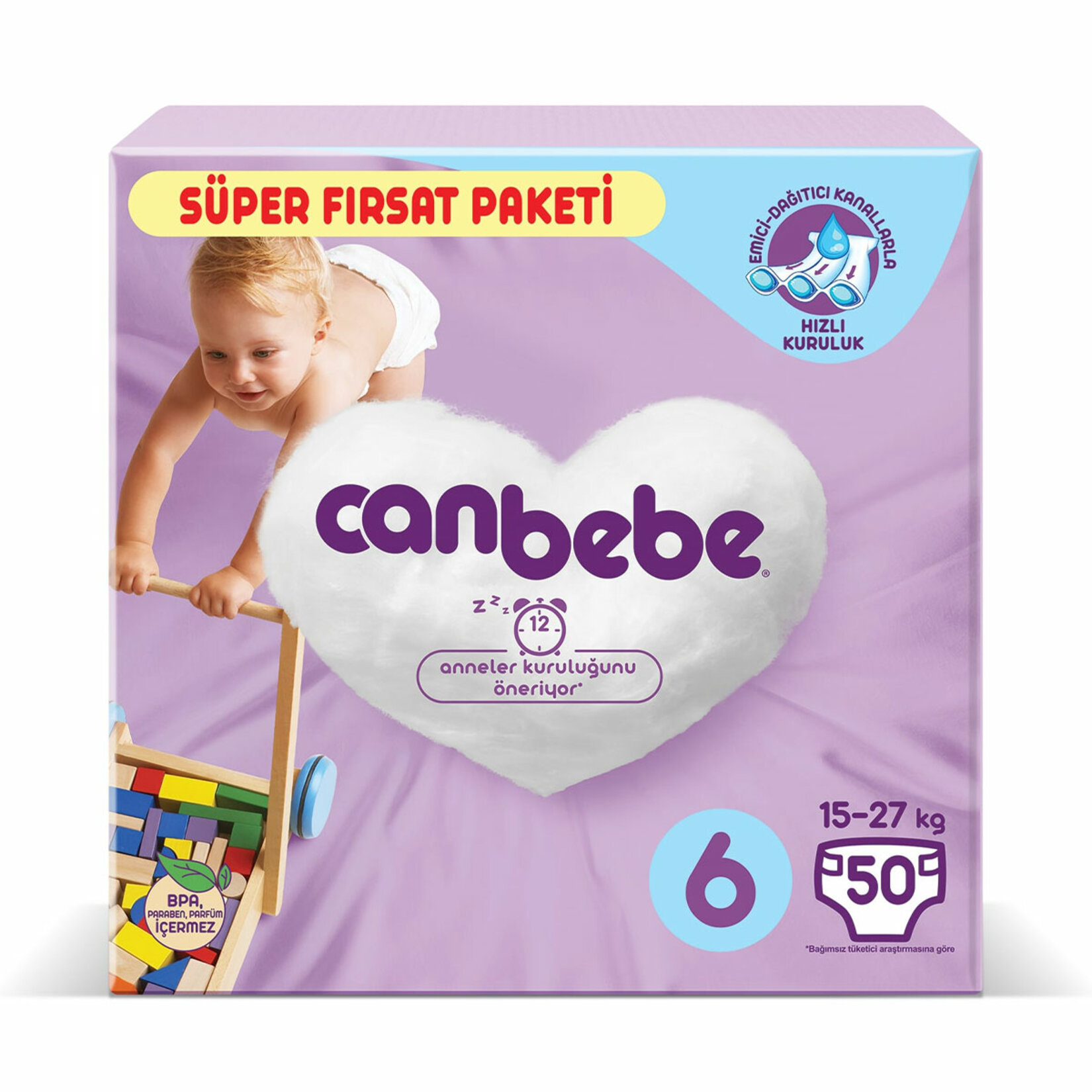 Canbebe Süper Fırsat Paketi 6 No Extra Large 50'li - Migros