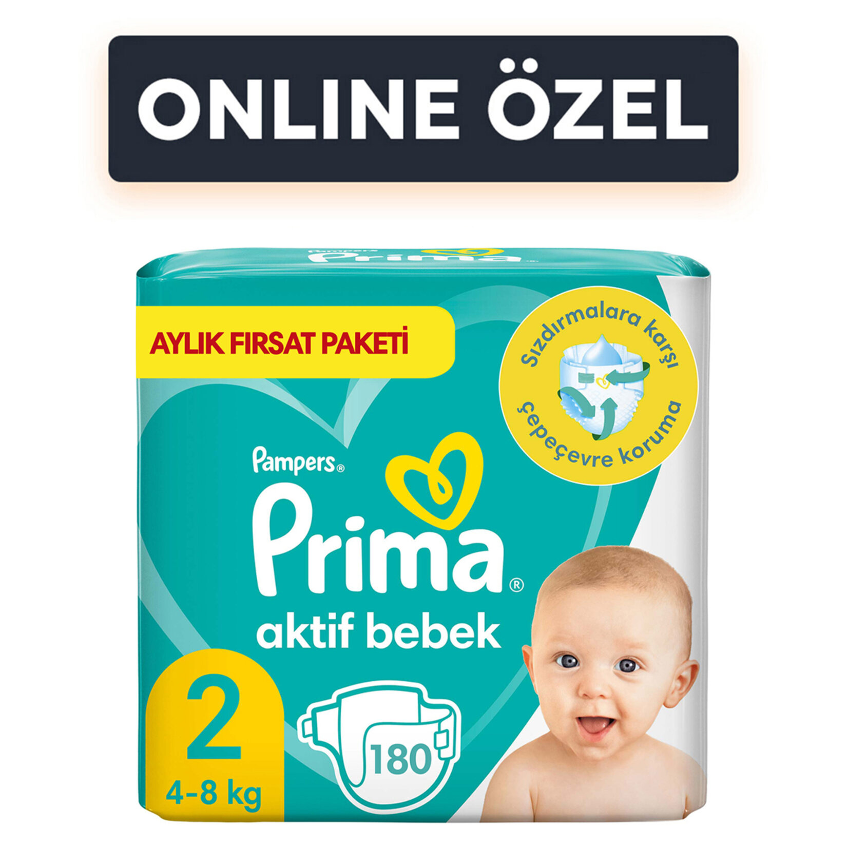 Prima Aktif Bebek Aylık Fırsat Paketi 2 Beden 180'li - Migros