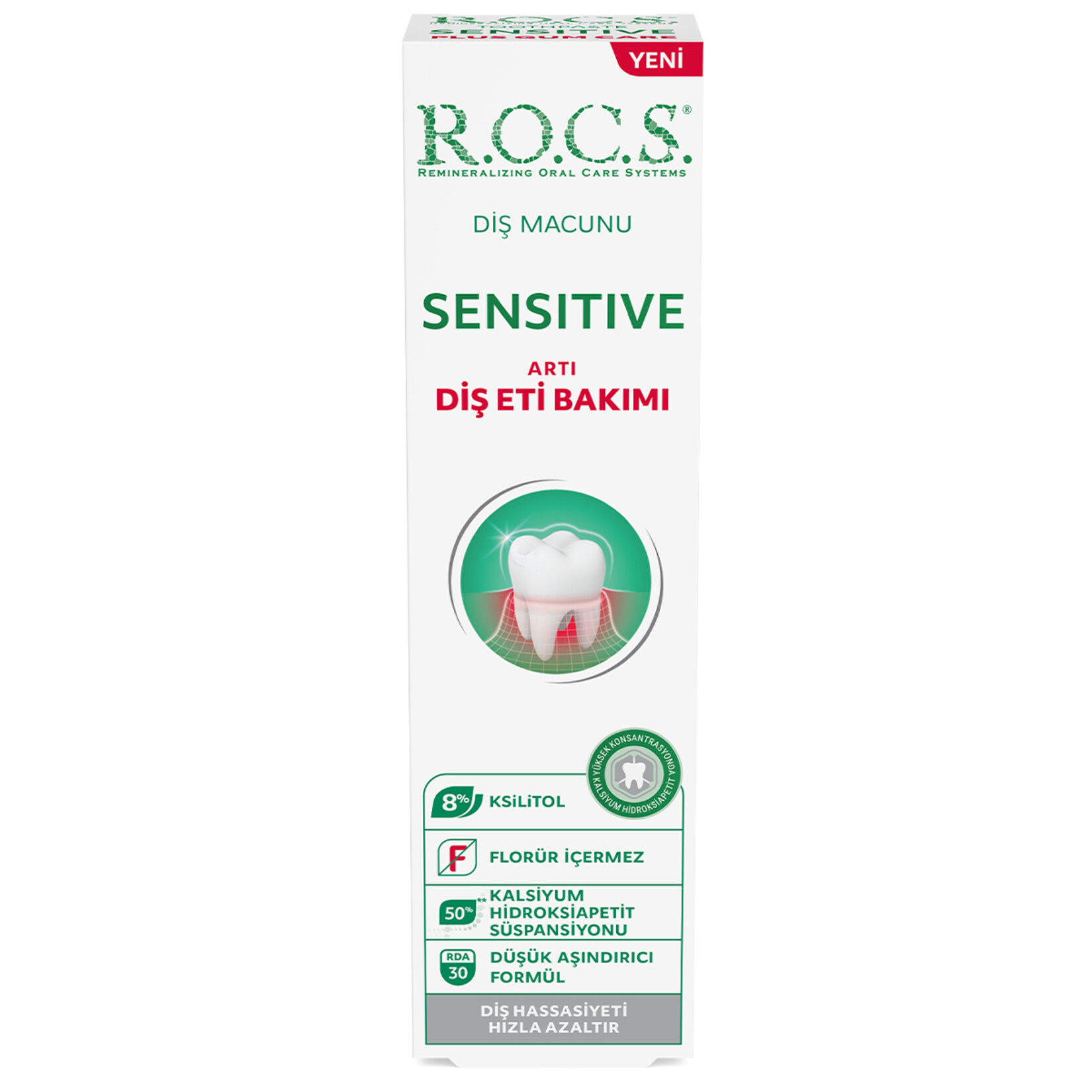 Rocs Sensitive Artı Diş Eti Bakımı Macunu 75 Ml / 94 G - Migros