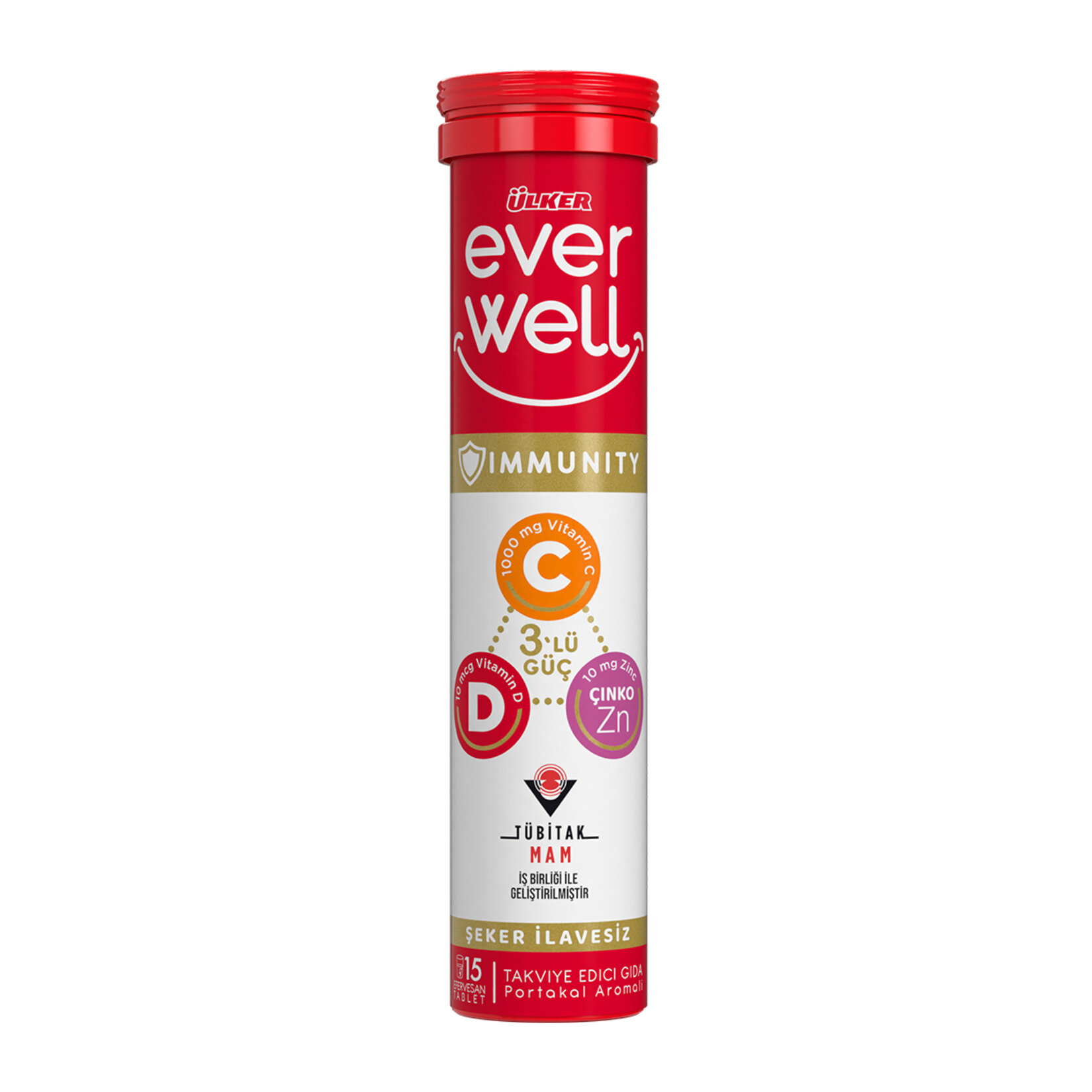 Ülker Everwell C-D-Çinko-Aserola Ef.Tablet 15'li 67.5 G - Migros