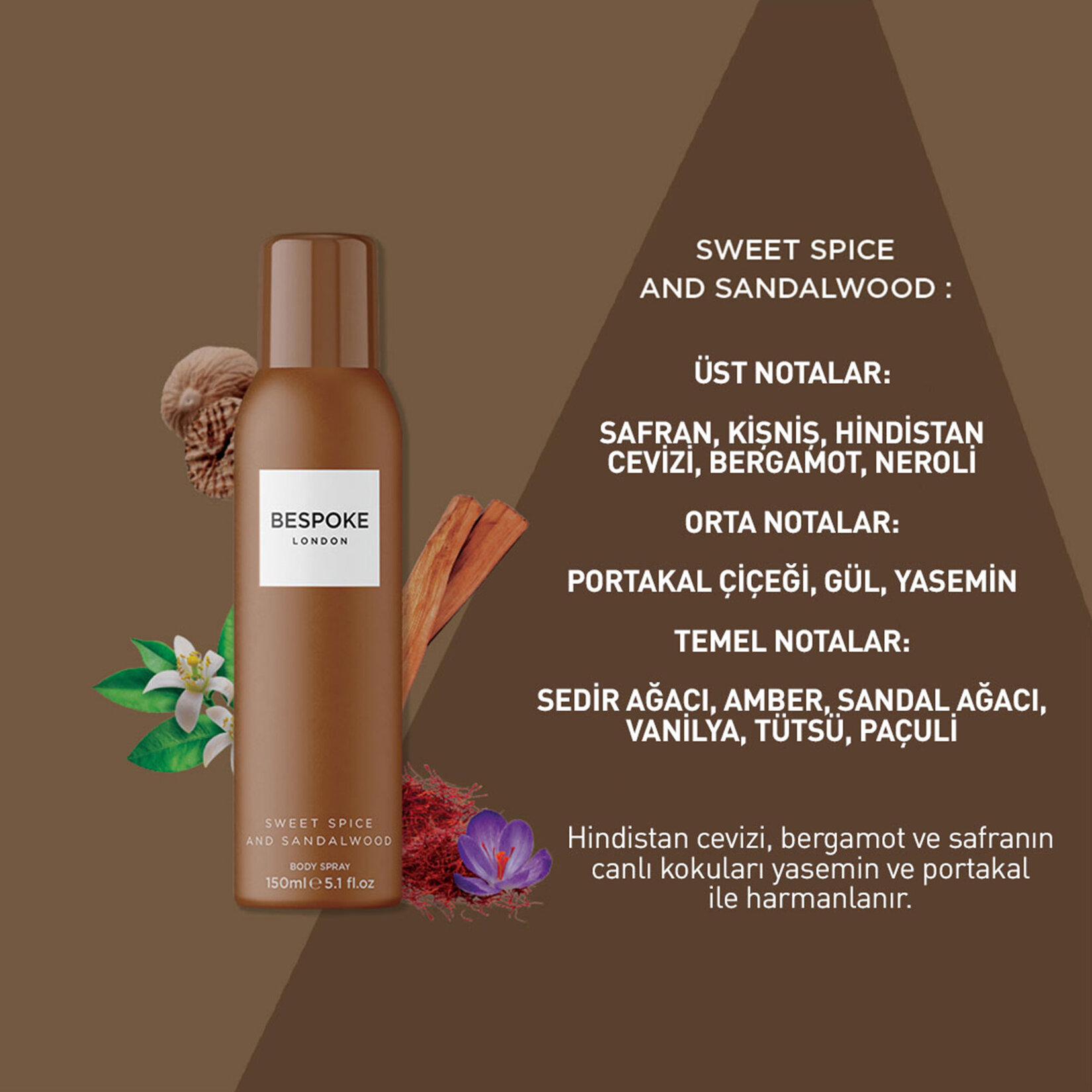 Bespoke Sweet Spıce And Sandalwood Erkek Deodorant 150ml - Migros