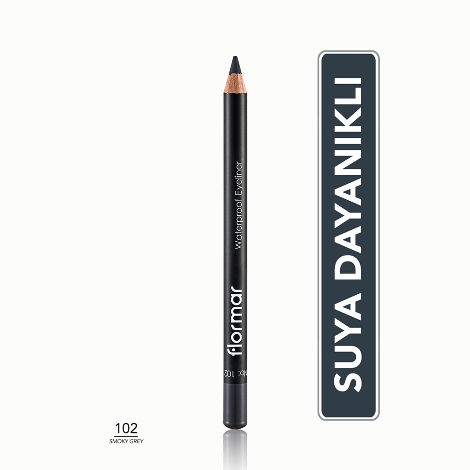 Flormar Waterproof Eyeliner-102 Smoky Grey - Migros