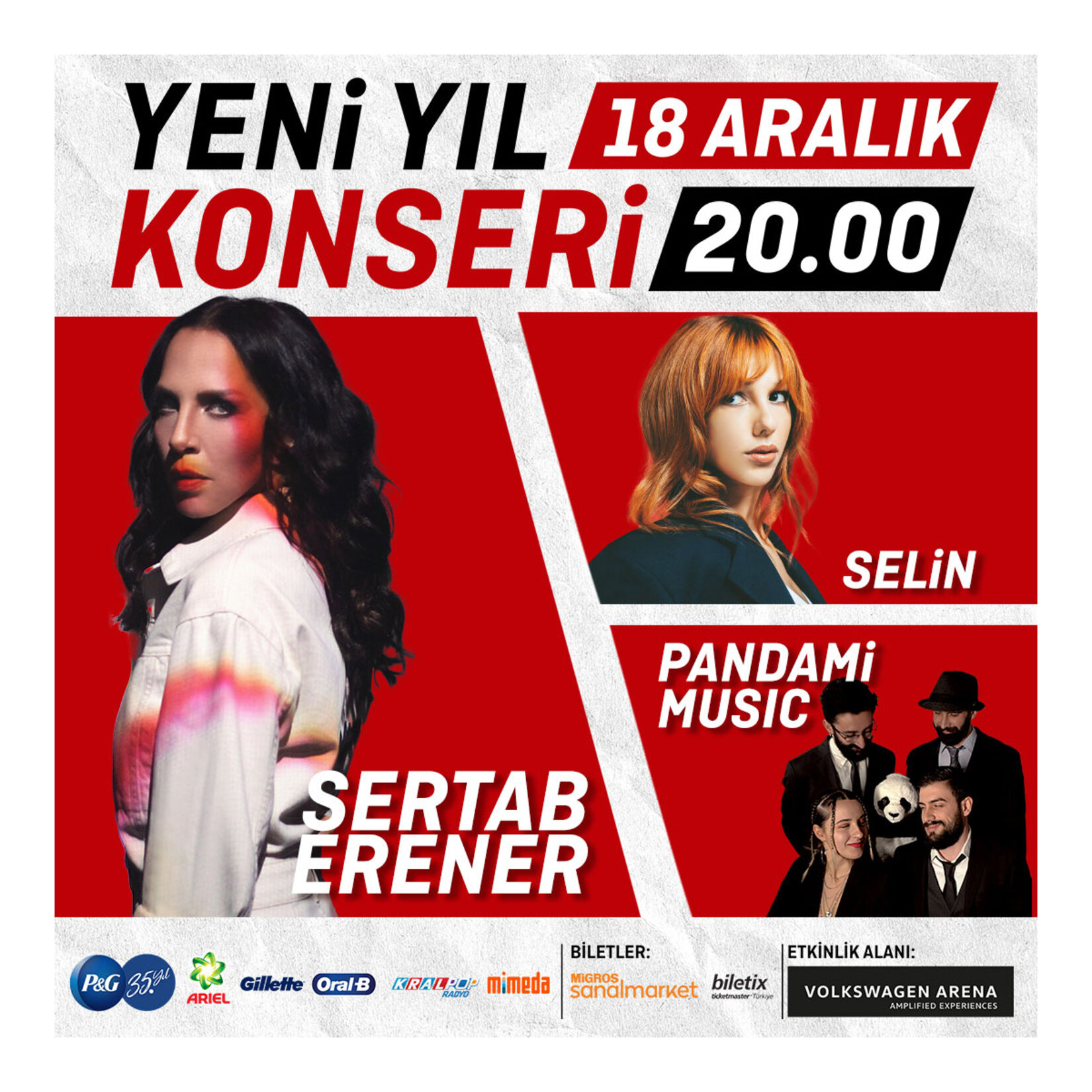 Sertab Erener&Pandami Music&Selin 18 Aralık Yeni Yıl Konseri - Migros