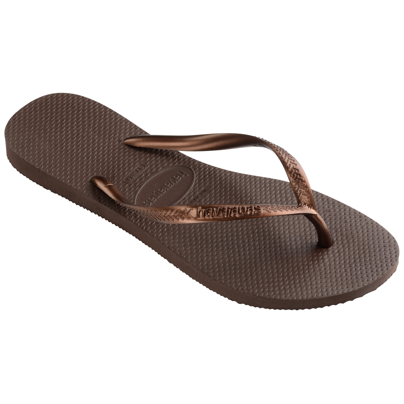 Havaianas Slim Dark Brown/metal Acoused 39/40 - Migros